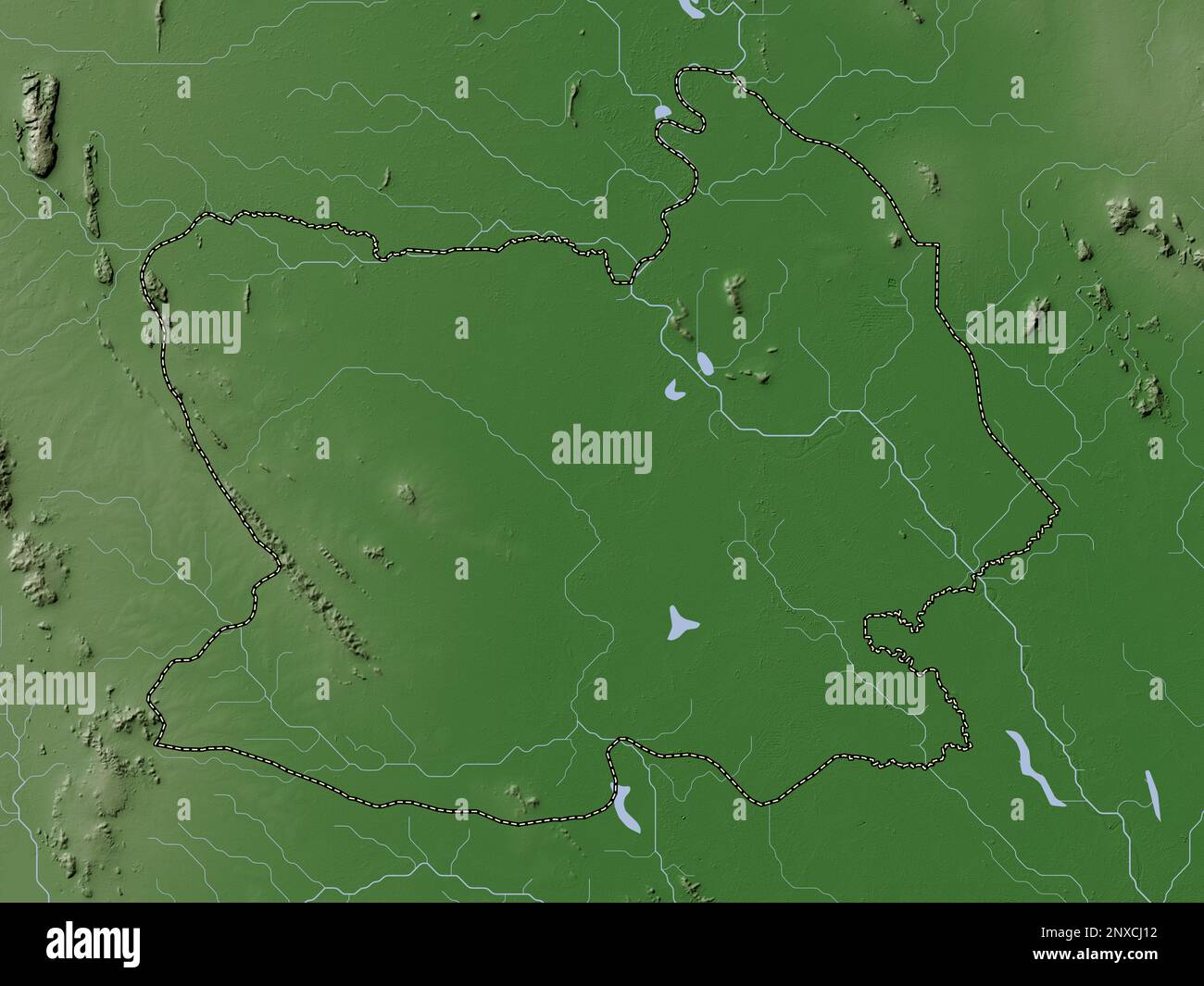 Chai Nat, province of Thailand. Elevation map colored in wiki style ...