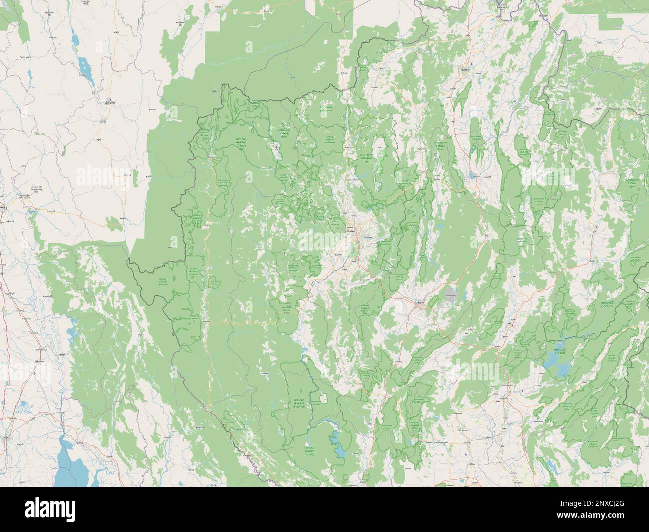 Chiang Mai, province of Thailand. Open Street Map Stock Photo - Alamy