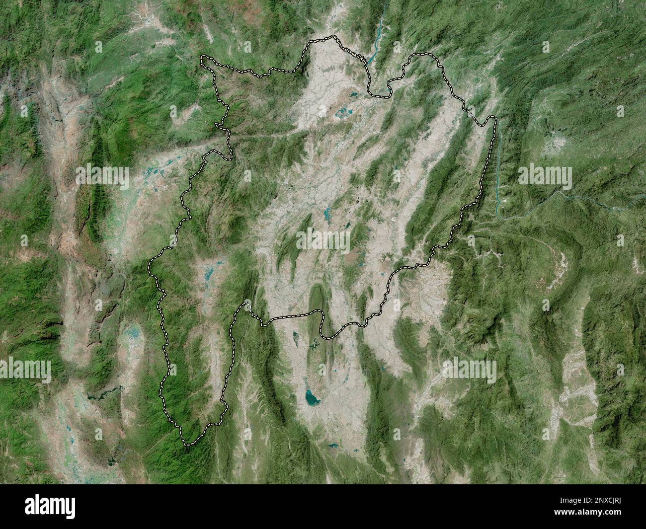 Chiang Rai, province of Thailand. High resolution satellite map Stock ...