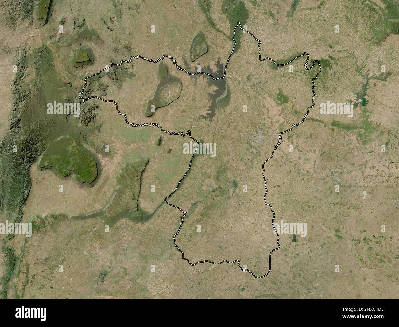 Khon Kaen, province of Thailand. Low resolution satellite map Stock ...