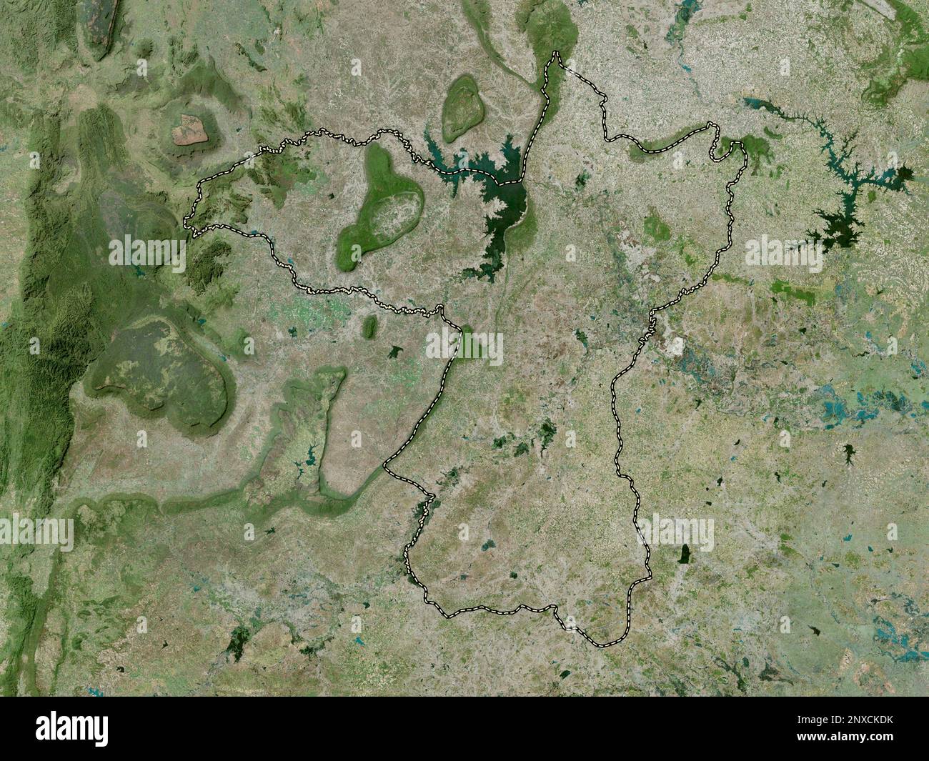 Khon Kaen, province of Thailand. High resolution satellite map Stock ...