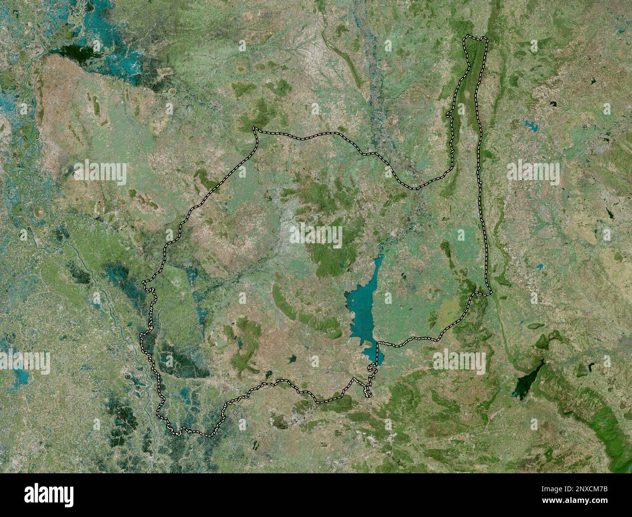 Lop Buri, province of Thailand. High resolution satellite map Stock ...