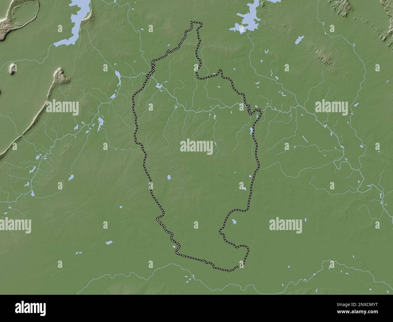 Maha Sarakham, province of Thailand. Elevation map colored in wiki ...