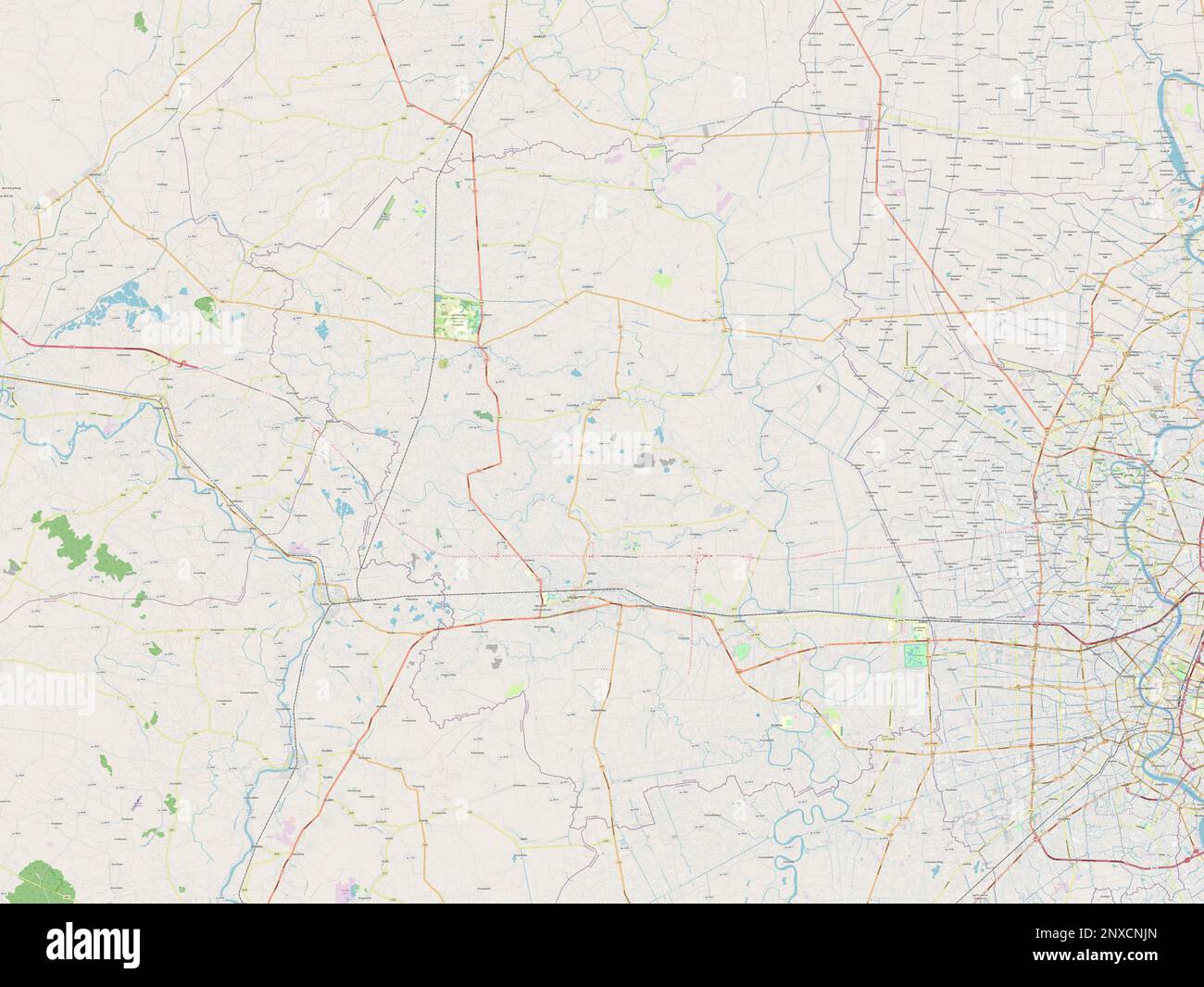 Nakhon Pathom, province of Thailand. Open Street Map Stock Photo - Alamy