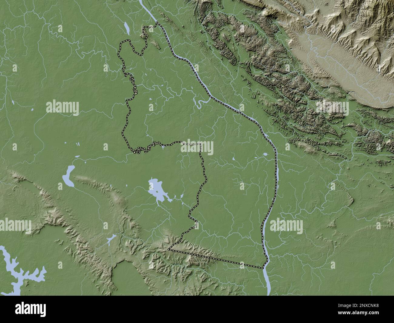 Nakhon Phanom, province of Thailand. Elevation map colored in wiki ...