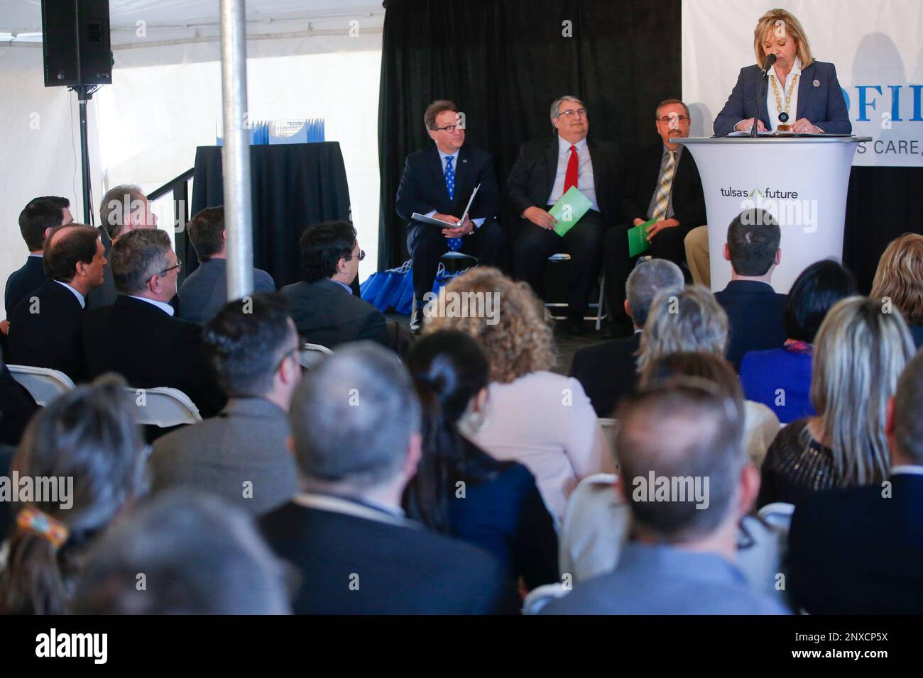 Oklahoma Governor Mary Fallin speaks during a press conference for the ...