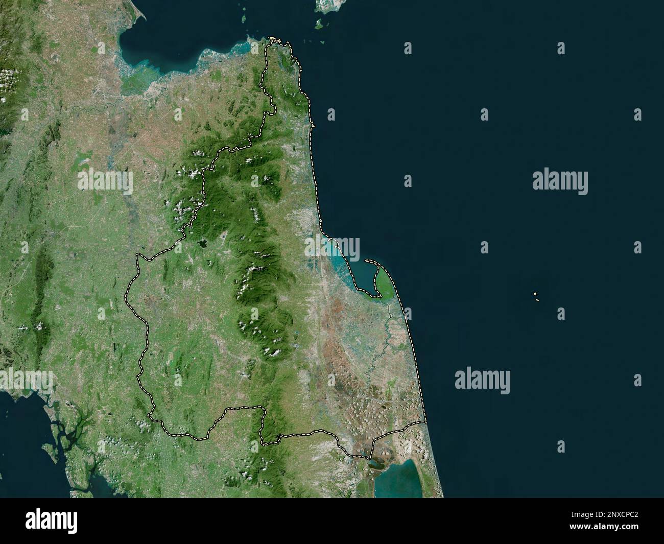 Nakhon Si Thammarat, province of Thailand. High resolution satellite ...