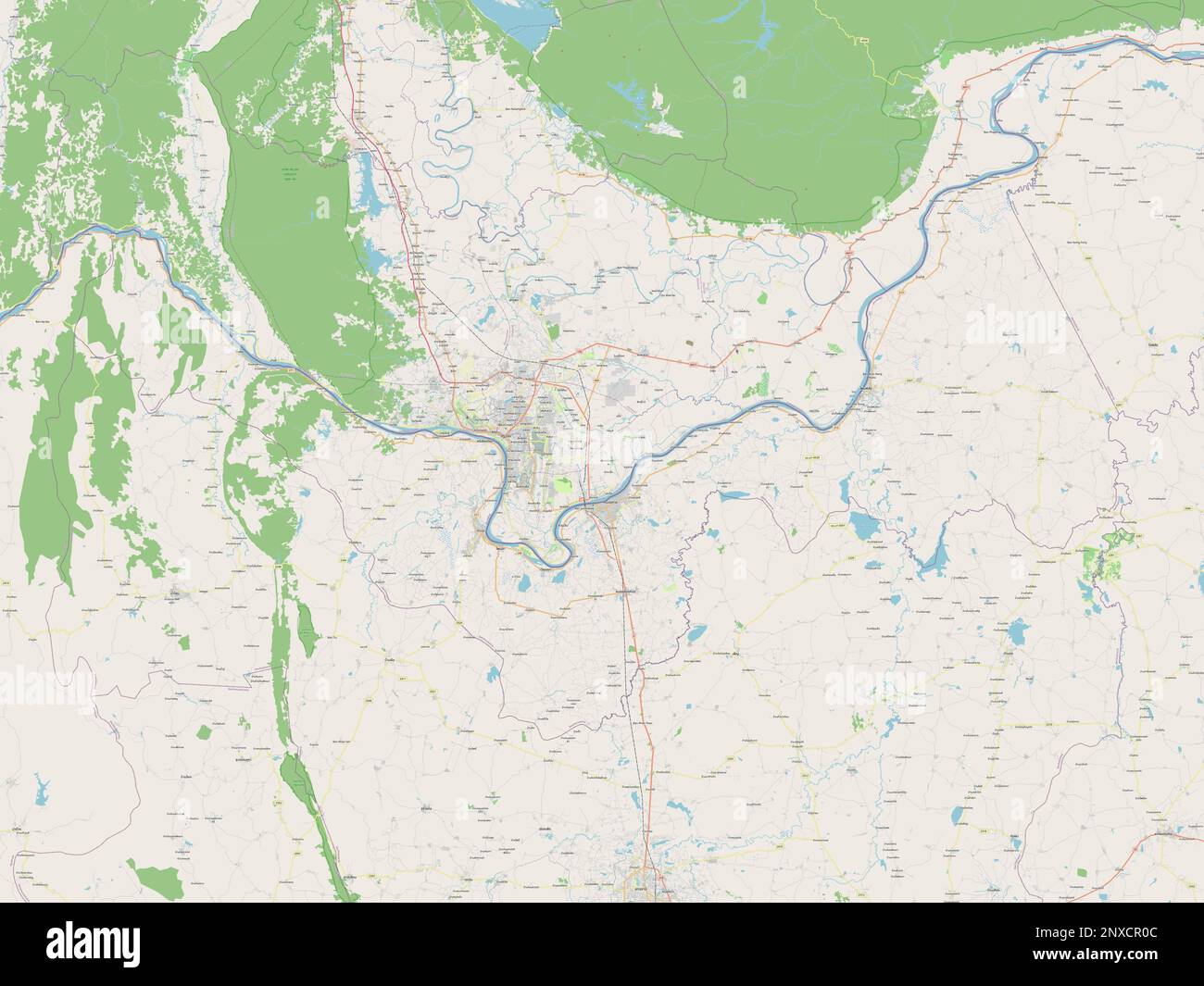 Nong Khai, province of Thailand. Open Street Map Stock Photo - Alamy