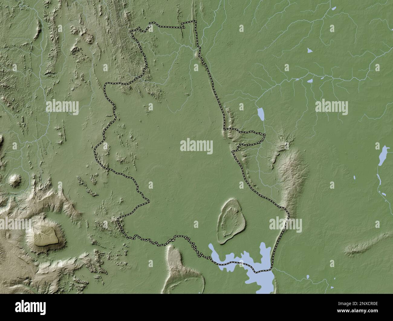 Nong Bua Lam Phu, province of Thailand. Elevation map colored in wiki ...