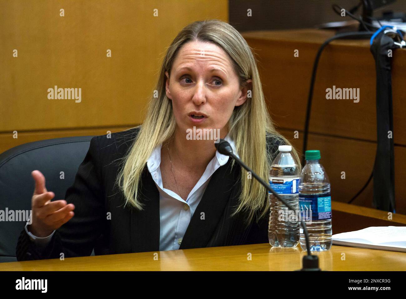 Dr. Susanne Hardy of Emory Hospital answers questions during Day 4 of ...