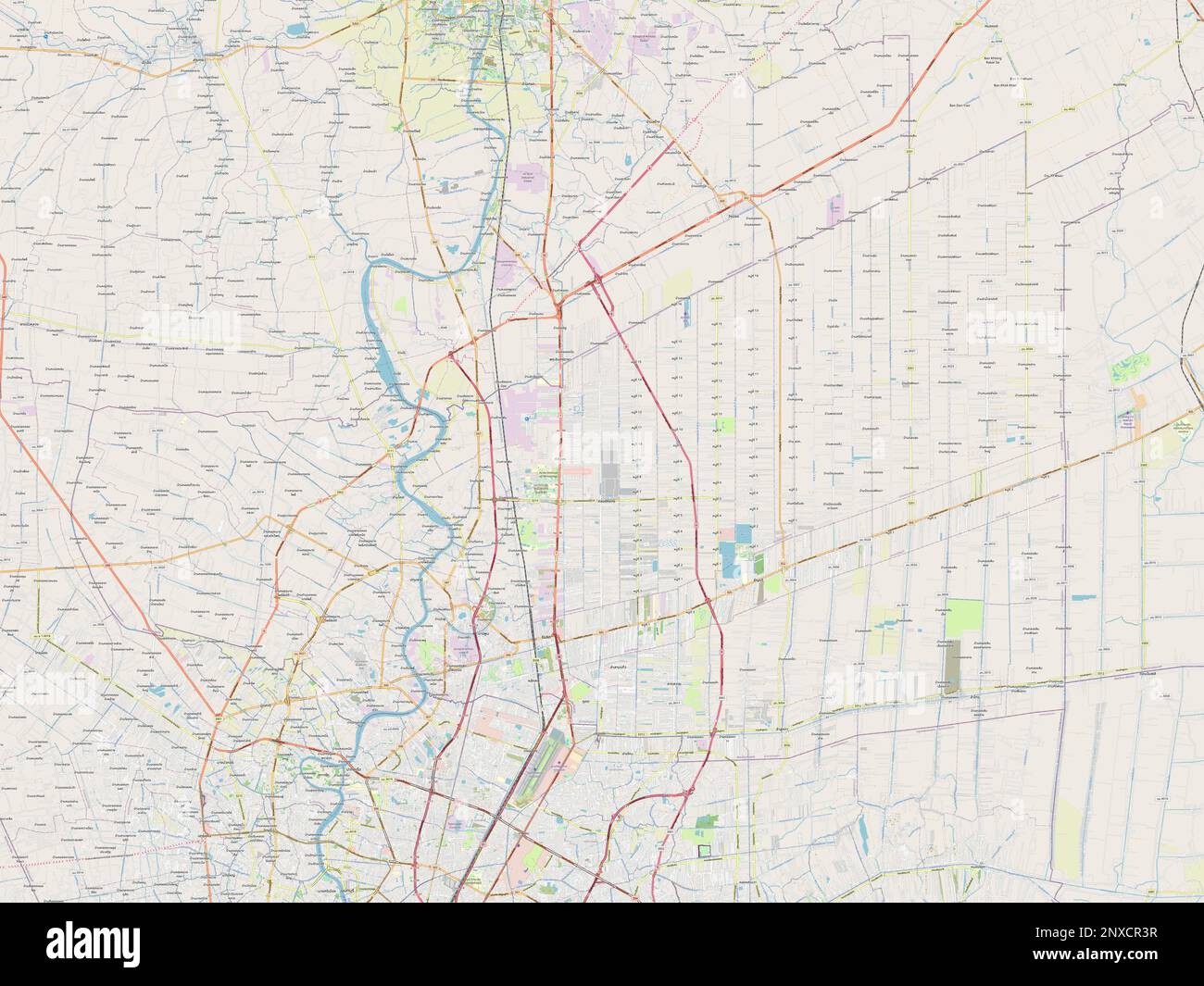 Pathum Thani, province of Thailand. Open Street Map Stock Photo - Alamy
