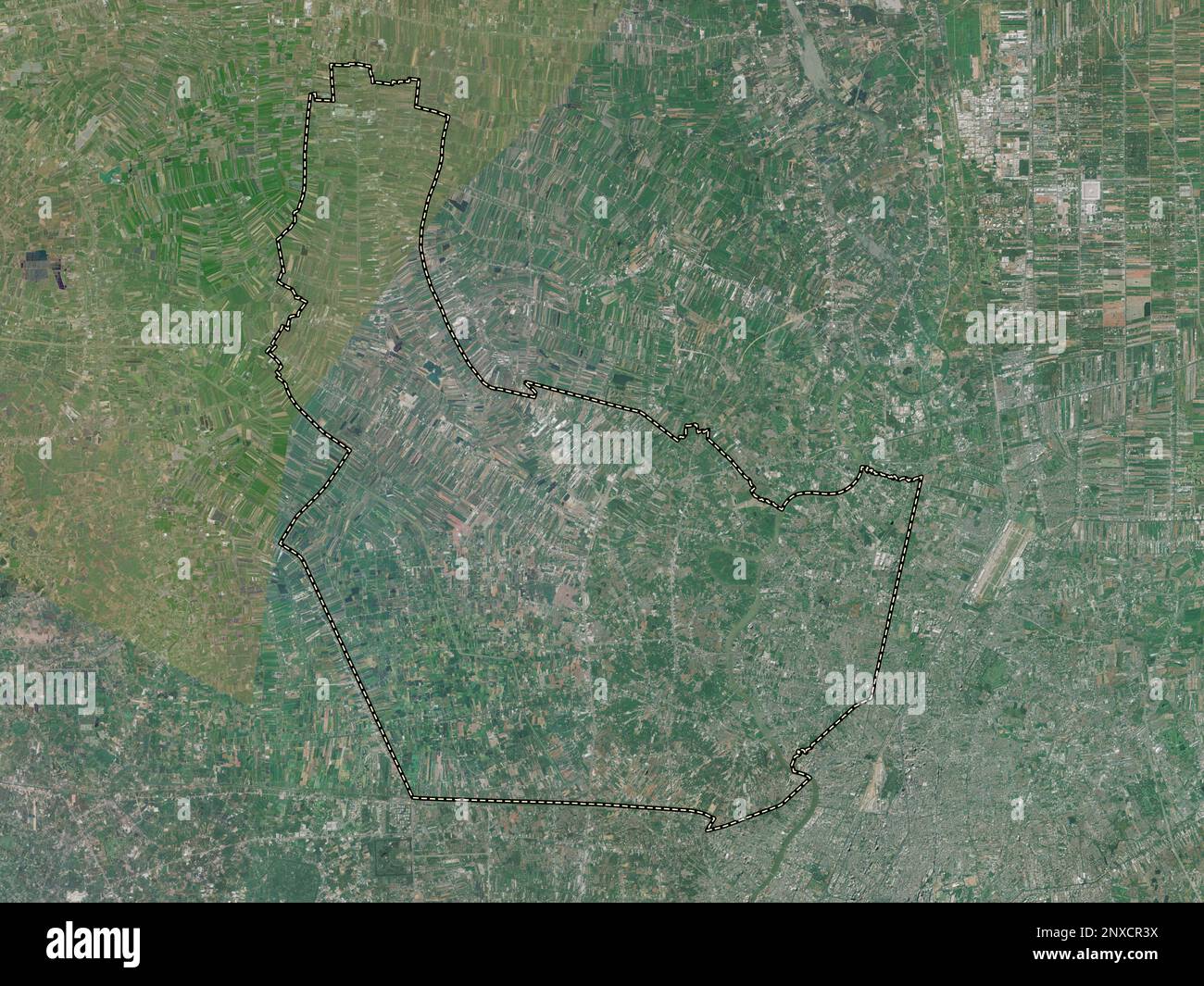 Nonthaburi, province of Thailand. High resolution satellite map Stock ...
