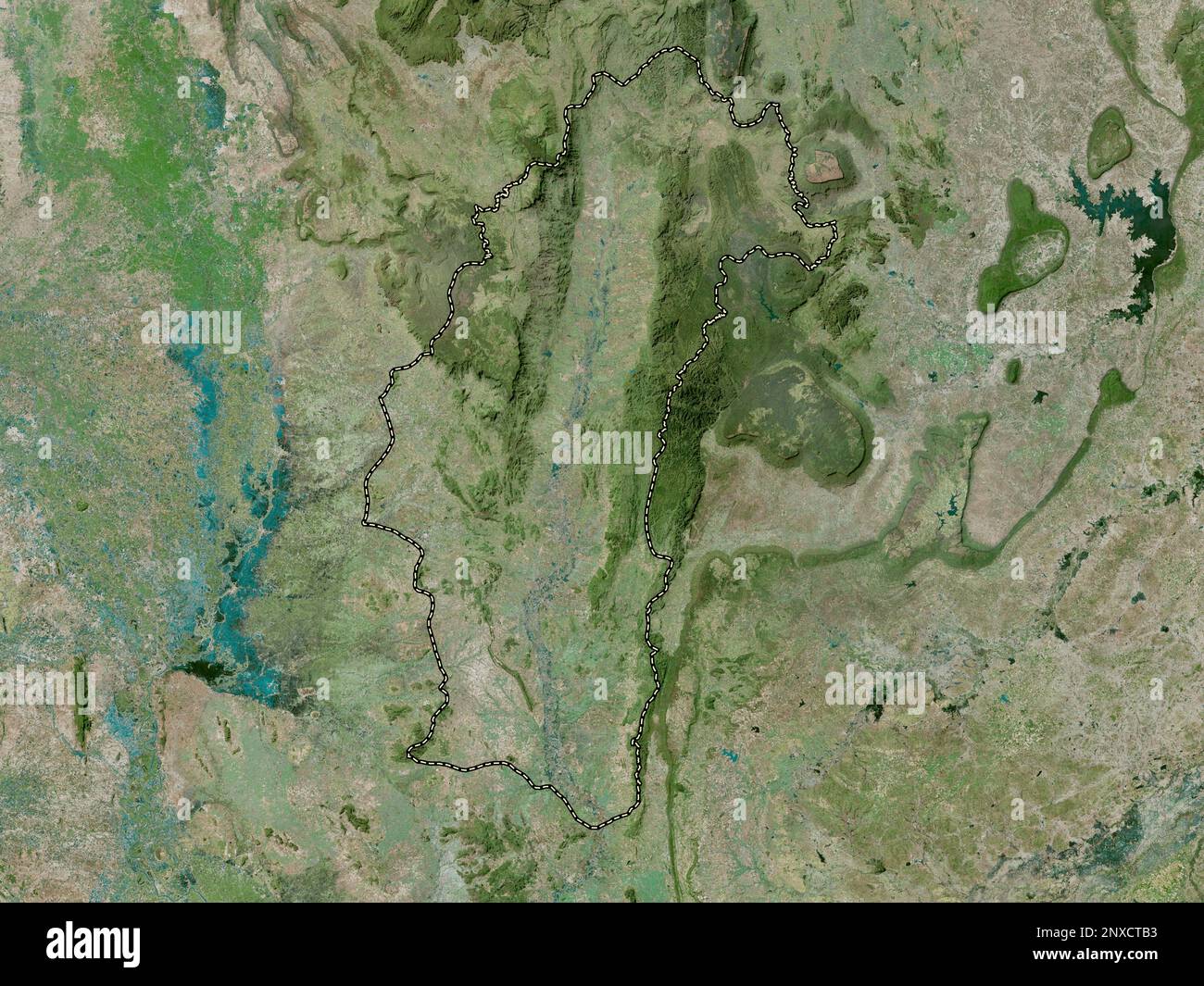 Phetchabun, province of Thailand. High resolution satellite map Stock ...