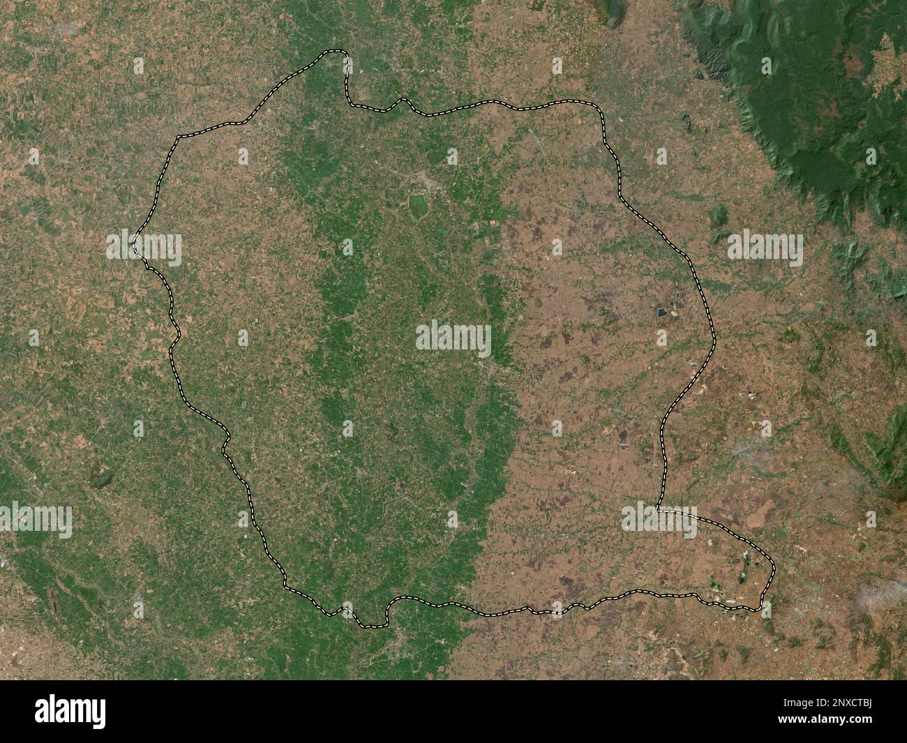 Phichit, province of Thailand. Low resolution satellite map Stock Photo ...