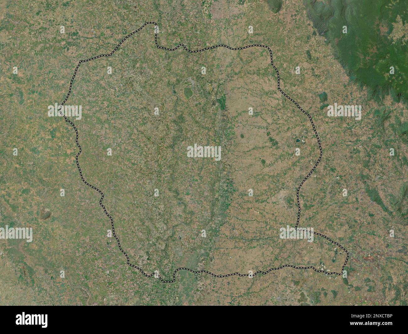Phichit, province of Thailand. High resolution satellite map Stock ...