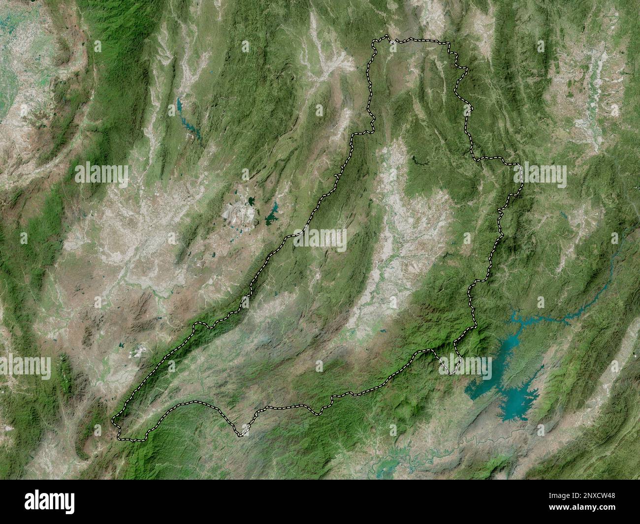 Phrae, province of Thailand. High resolution satellite map Stock Photo ...