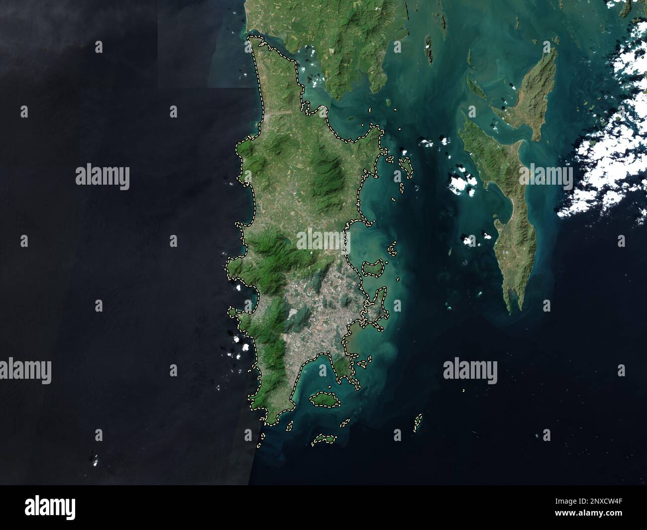 Phuket, province of Thailand. High resolution satellite map Stock Photo - Alamy