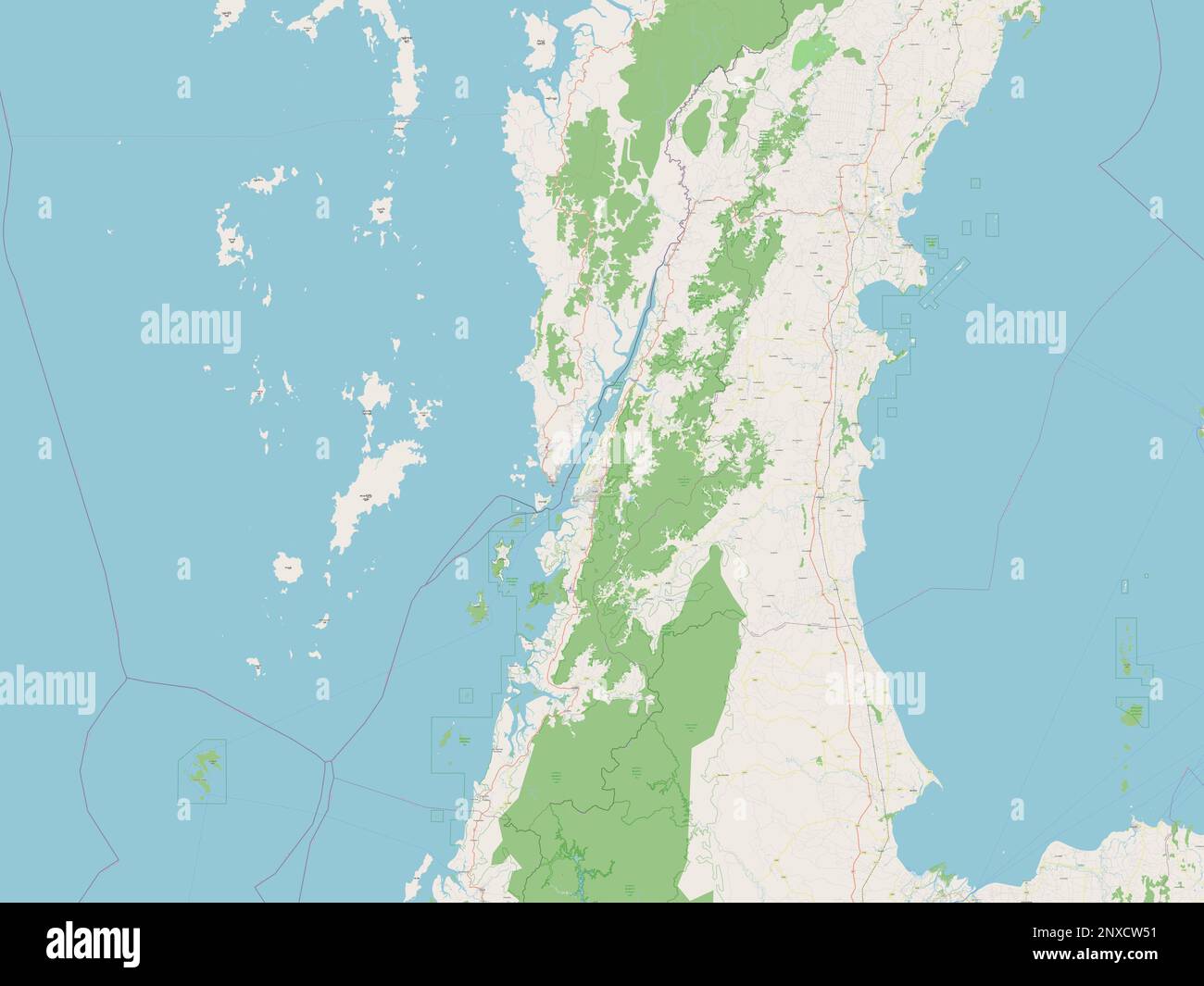Ranong outline map hi-res stock photography and images - Alamy