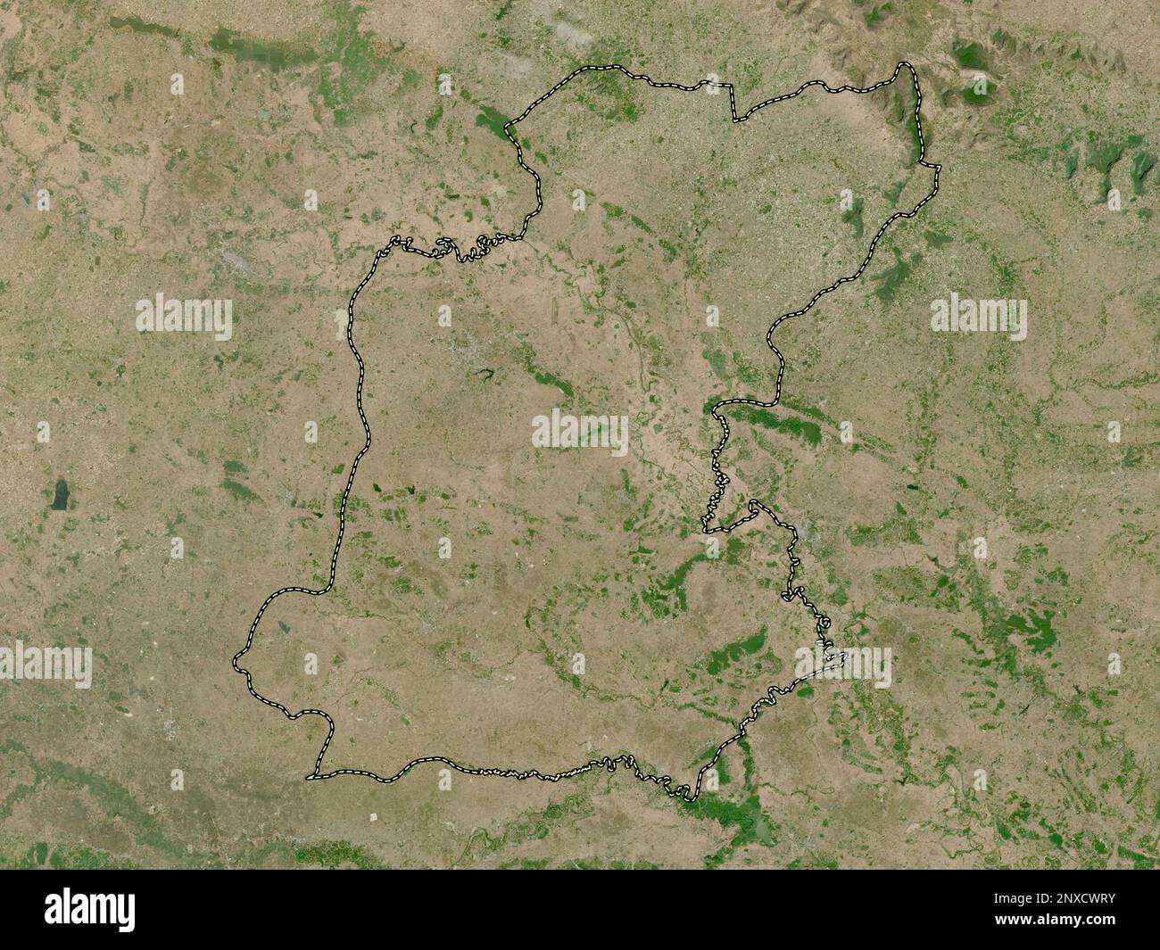 Roi Et, province of Thailand. Low resolution satellite map Stock Photo ...