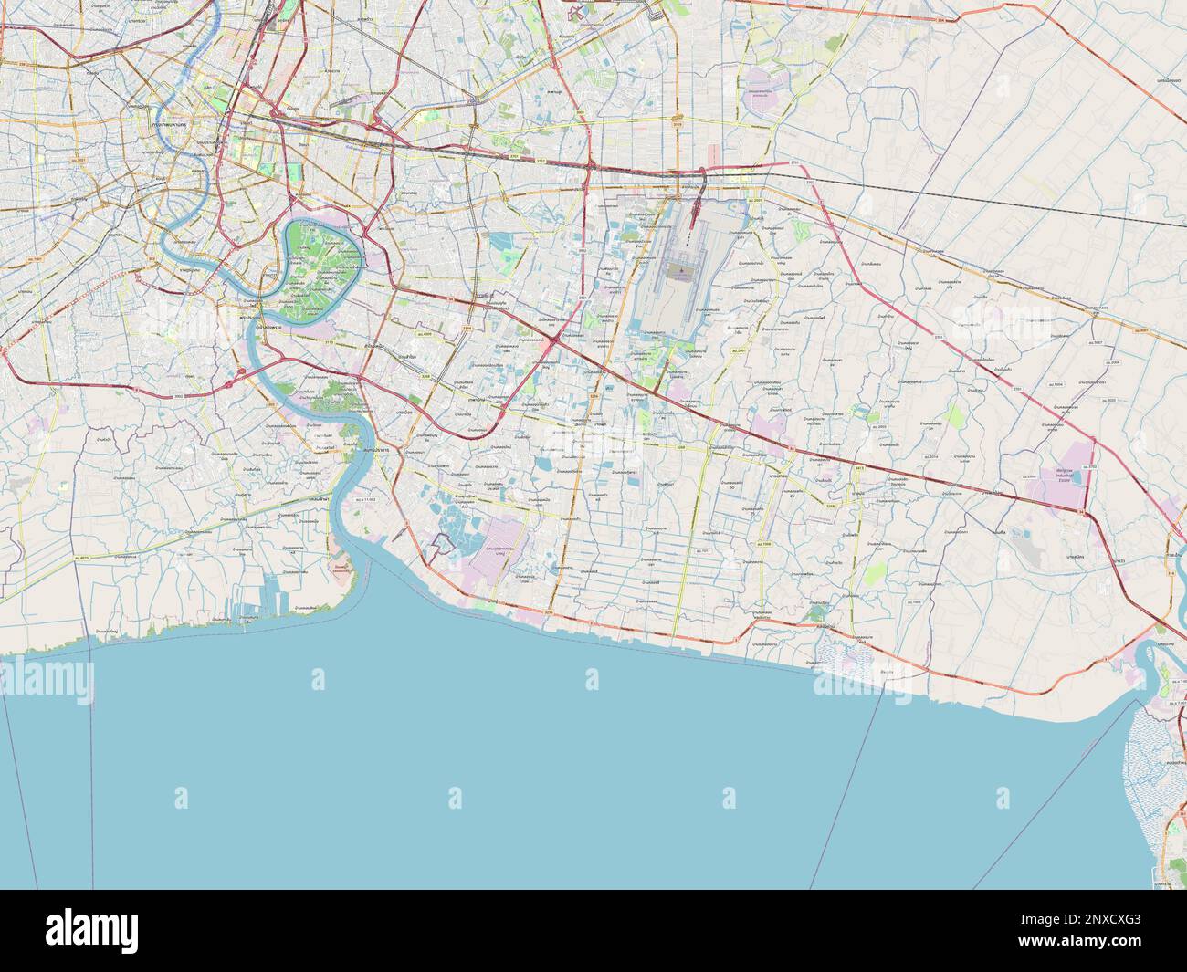 Samut Prakan, province of Thailand. Open Street Map Stock Photo - Alamy