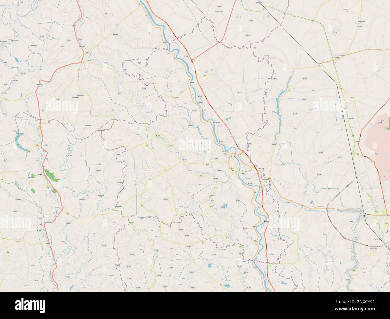 Sing Buri, province of Thailand. Open Street Map Stock Photo - Alamy