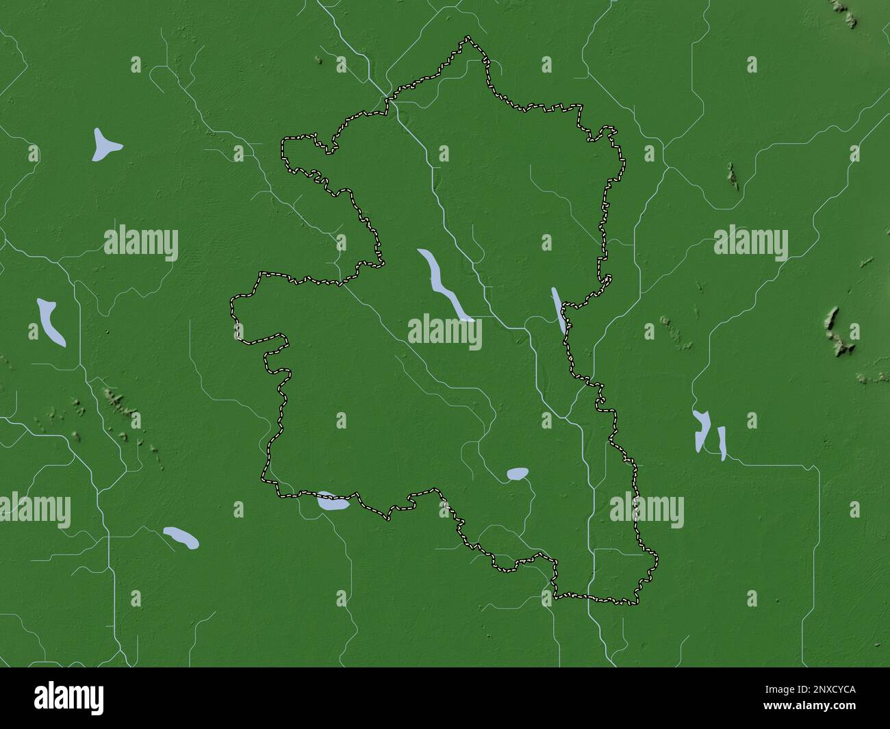 Sing Buri, province of Thailand. Elevation map colored in wiki style ...
