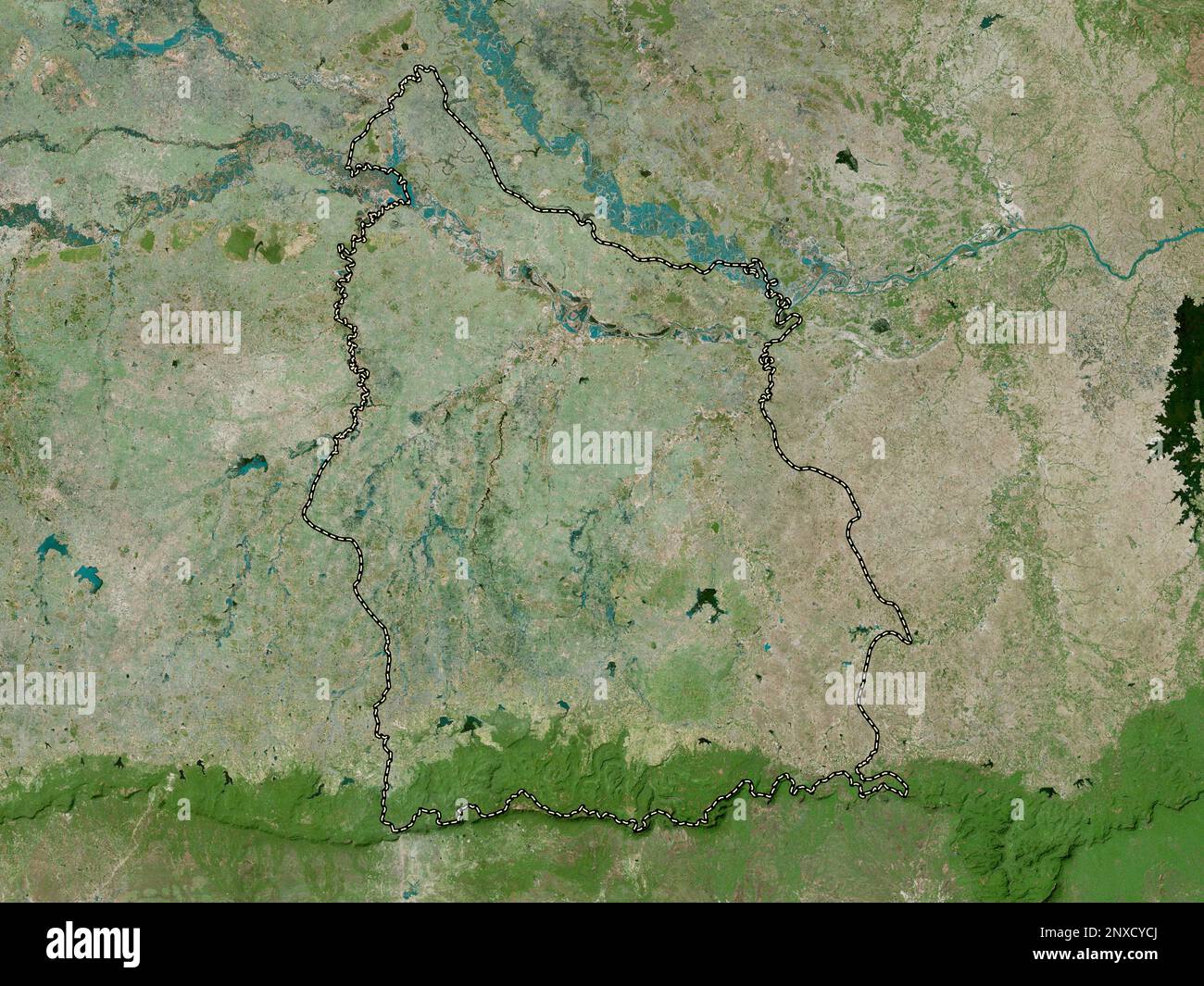 Si Sa Ket, province of Thailand. High resolution satellite map Stock ...