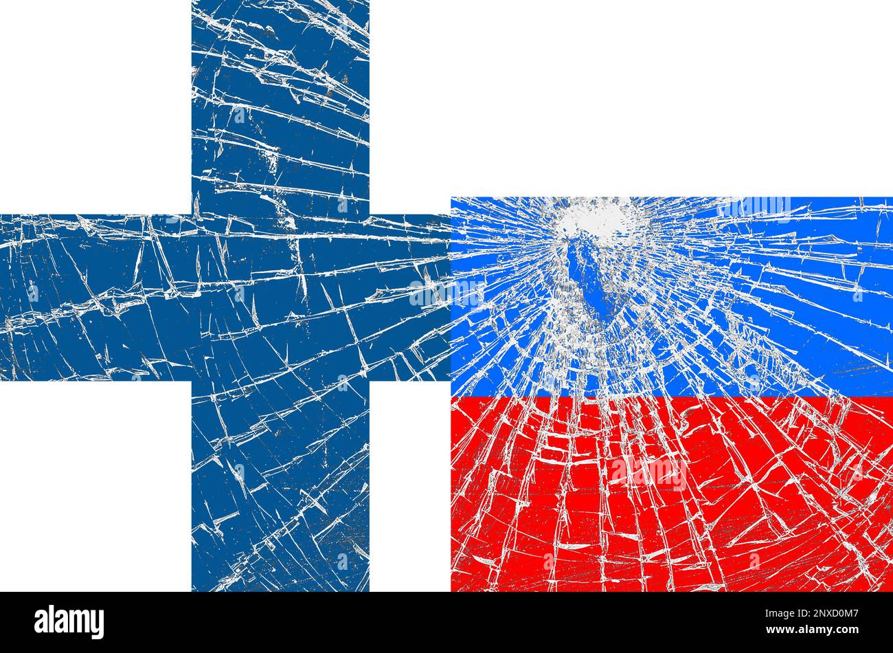Russian flag with the cracks. Bad relationships with countries Stock ...