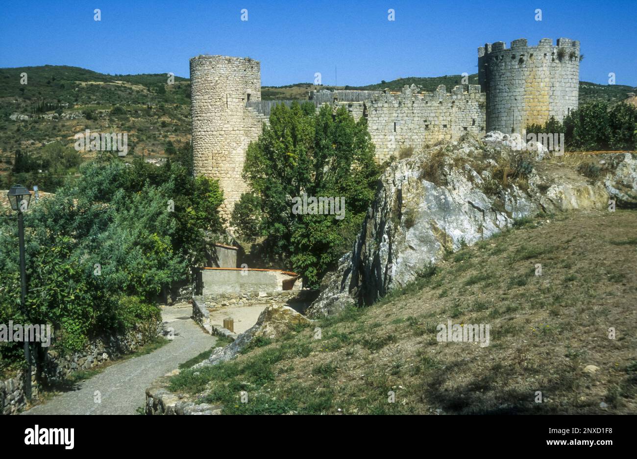 The 12th century Château de Villerouge-Termenès in Languedoc, France ...
