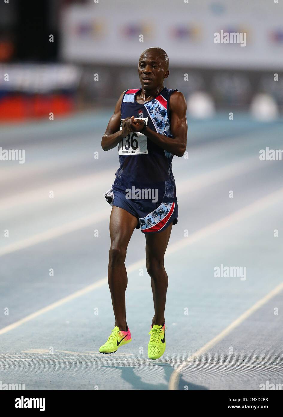 PRETORIA, SOUTH AFRICA - March 15: Stephen Mokoka of AGN wins the mens ...