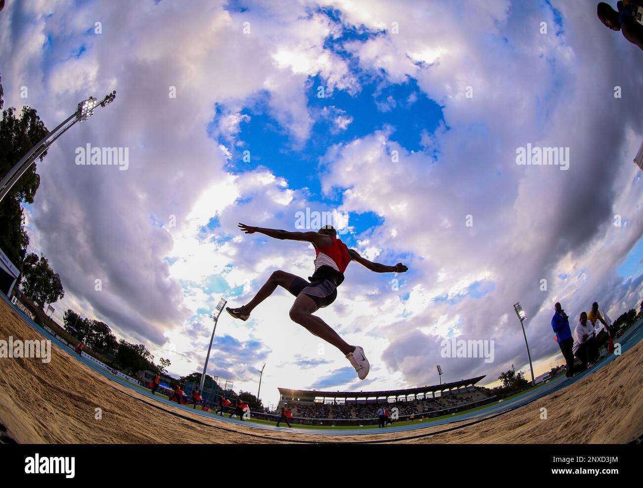 PRETORIA, SOUTH AFRICA - March 17: Luvo Manyonga in the final of the ...