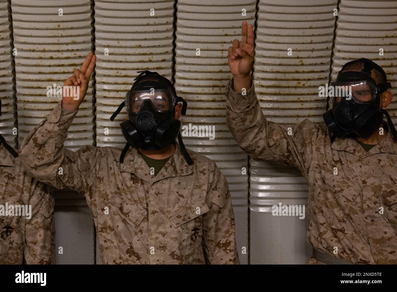 U.S. Marine Corps recruits with Delta Company, 1st Recruit Training ...
