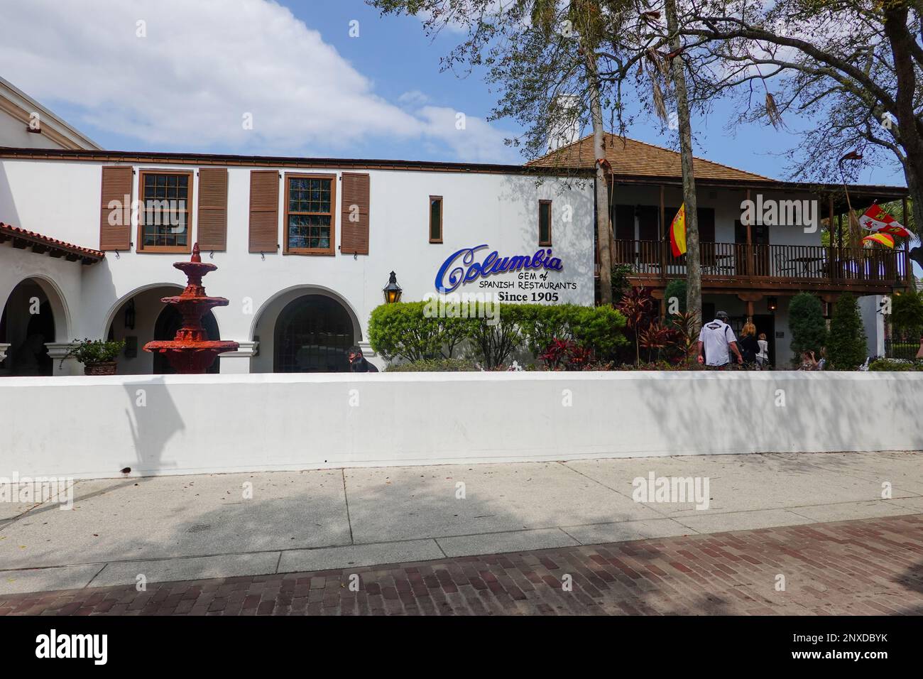 People outside the Columbia Restaurant, landmark restaurant serving ...