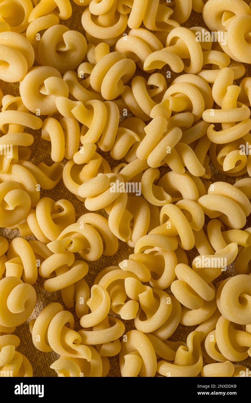 Homemade Dry Trottole Pasta in a Bowl Stock Photo - Alamy