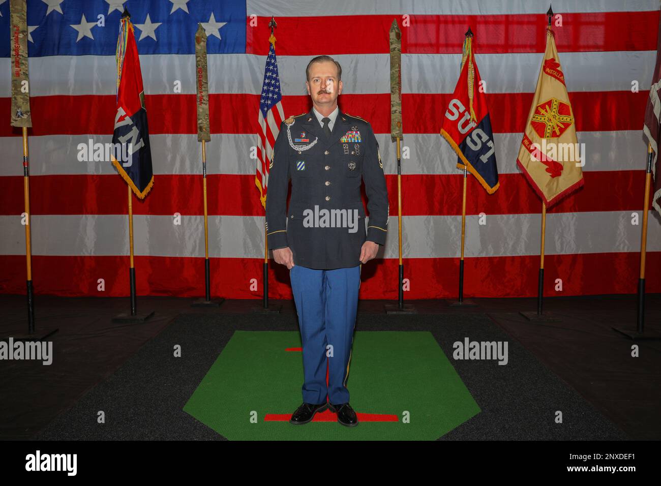U.S. Army Sgt. 1st Class Bryce Crawford assigned to the Headquarters ...