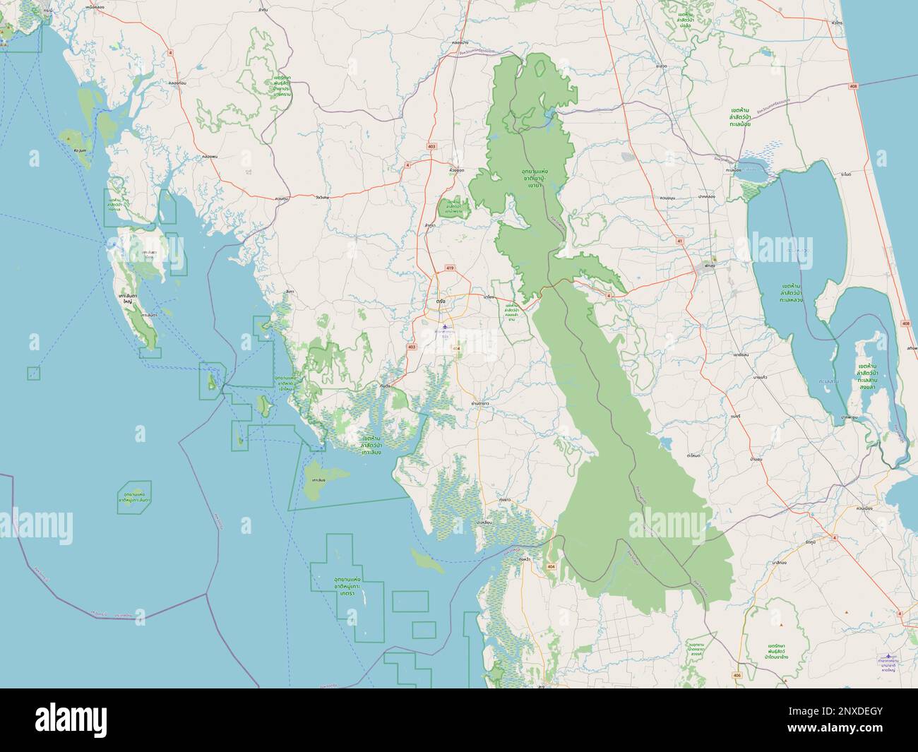 Trang, province of Thailand. Open Street Map Stock Photo - Alamy