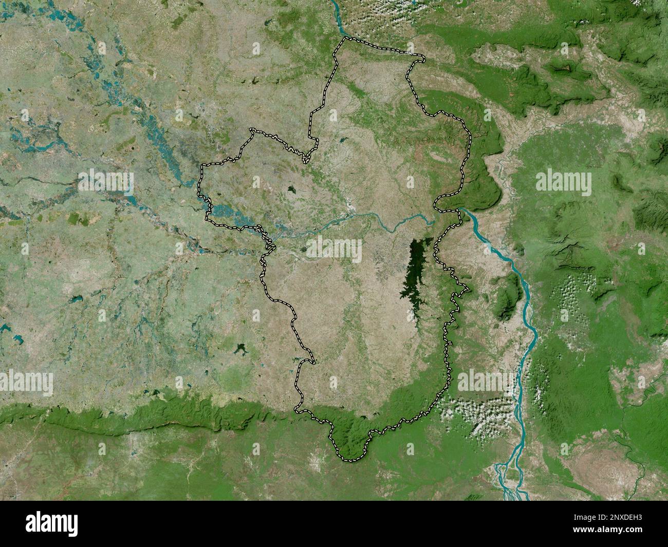 Ubon Ratchathani, province of Thailand. High resolution satellite map ...