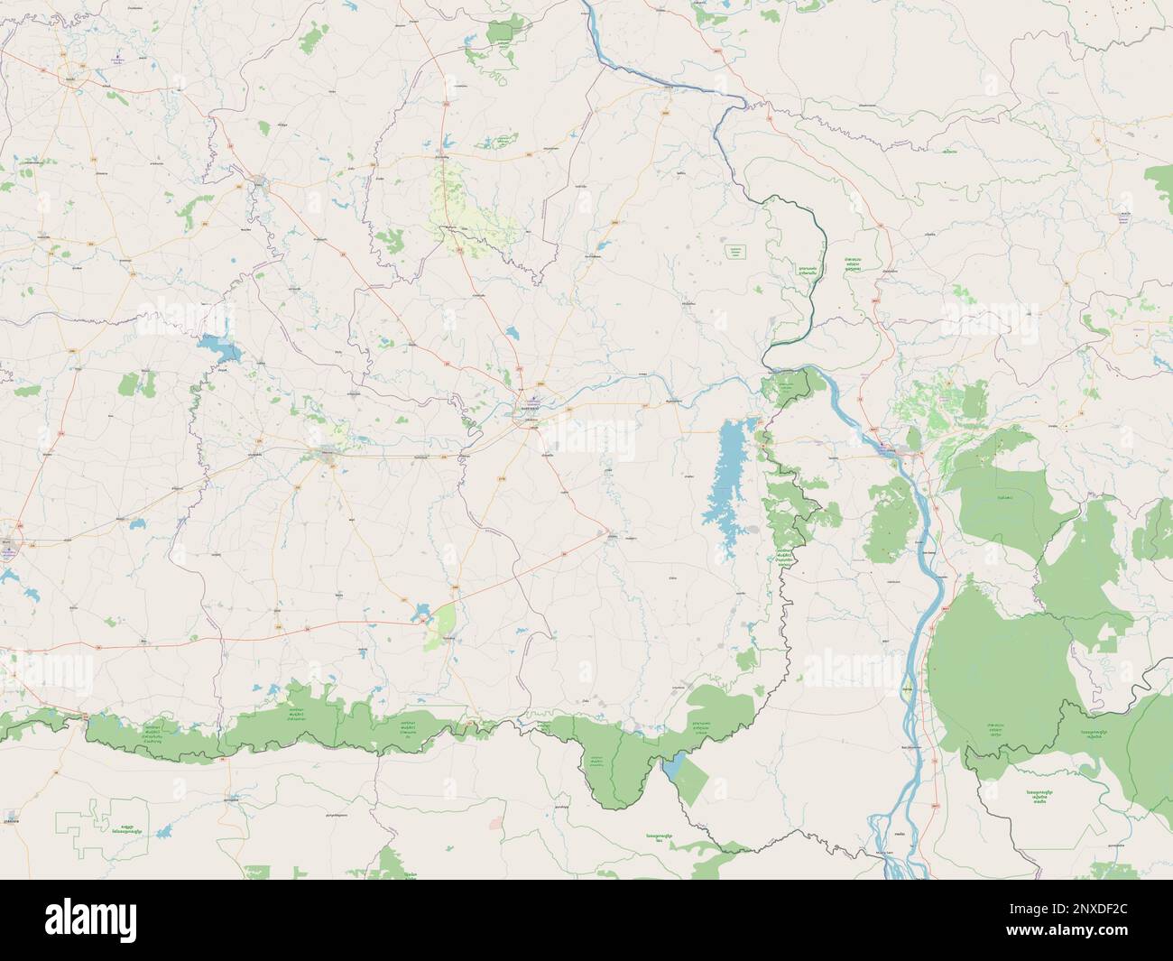 Ubon Ratchathani, province of Thailand. Open Street Map Stock Photo - Alamy