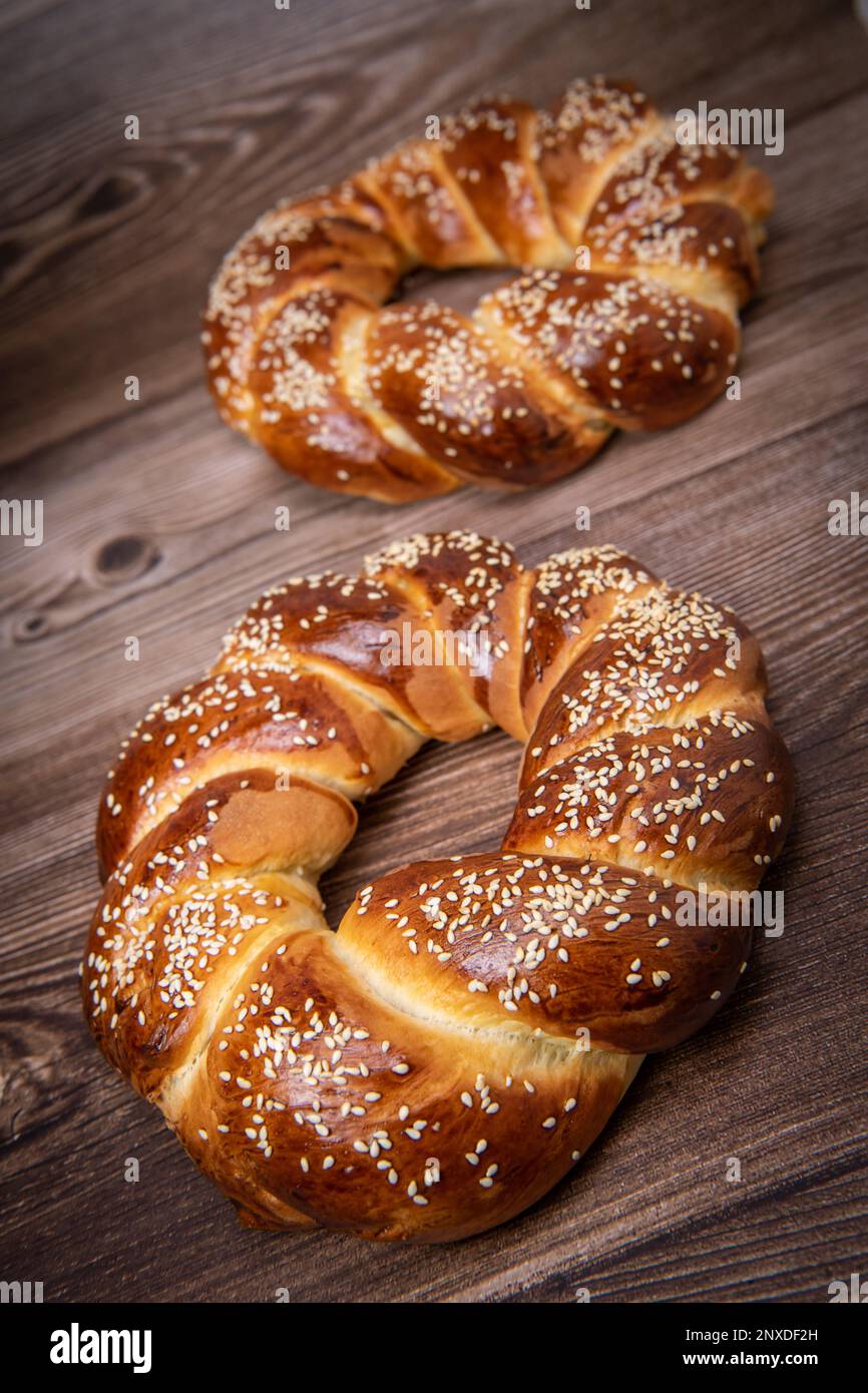 Sesame Milk Bread in a Crown Stock Photo - Alamy