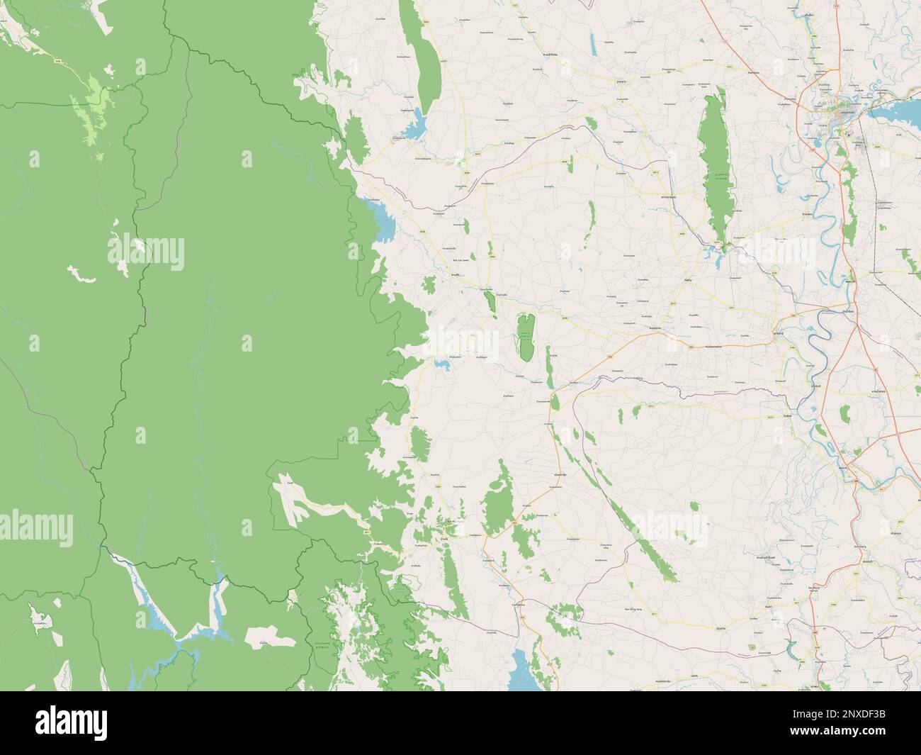 Uthai Thani, province of Thailand. Open Street Map Stock Photo - Alamy