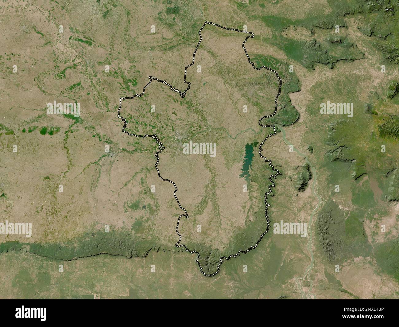 Ubon Ratchathani, province of Thailand. Low resolution satellite map ...