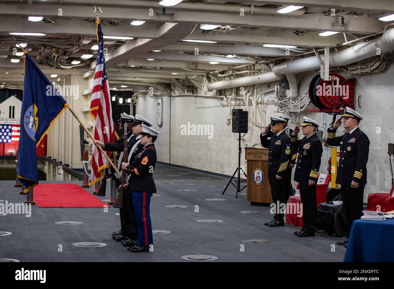 NORFOLK, Va. (Jan. 31, 2023) - Vice Adm. Roy Kitchener, right center ...