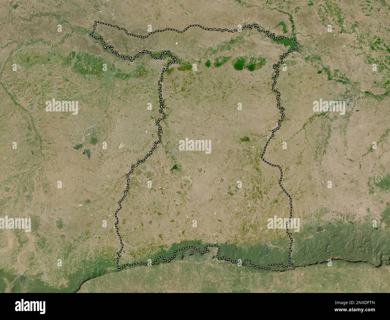 Surin, province of Thailand. Low resolution satellite map Stock Photo ...