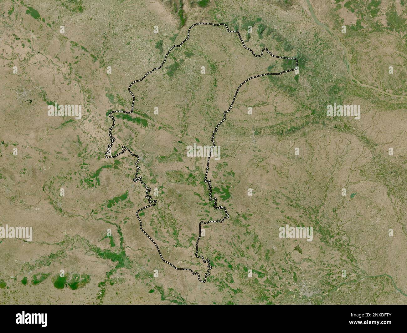 Yasothon, province of Thailand. Low resolution satellite map Stock ...