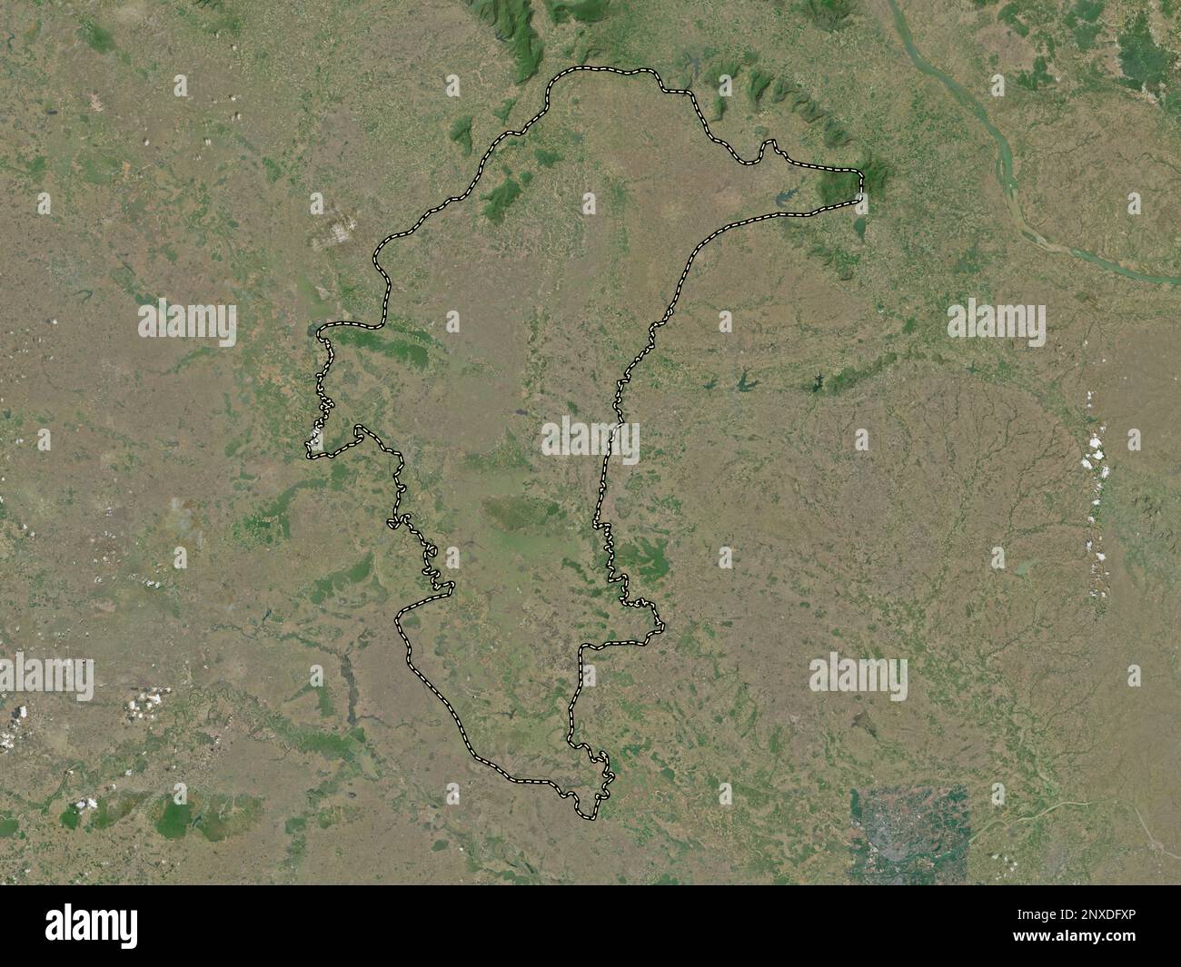 Yasothon, province of Thailand. High resolution satellite map Stock ...