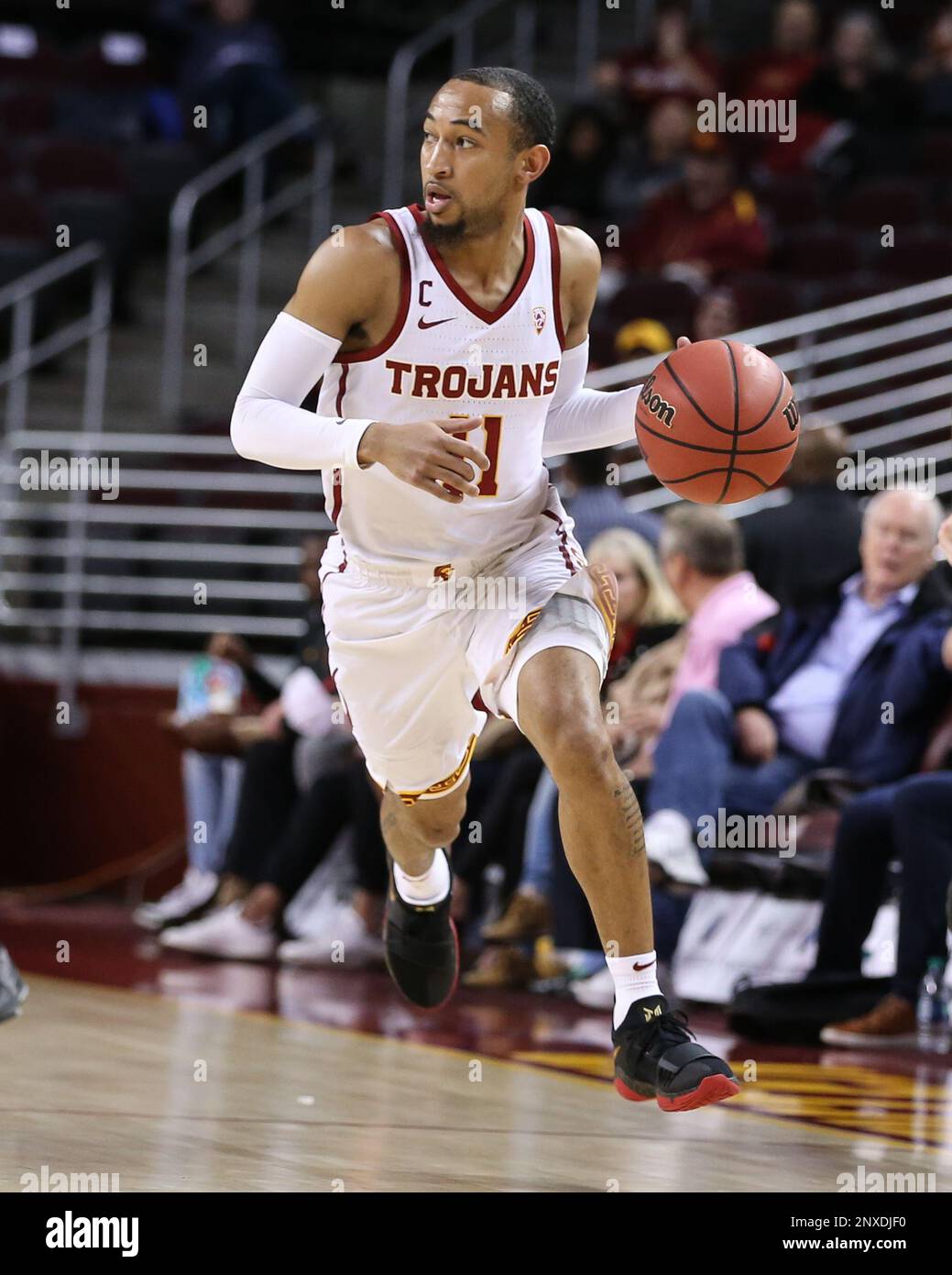 March 13, 2018 Los Angeles, CA..USC Trojans guard Jordan McLaughlin (11 ...