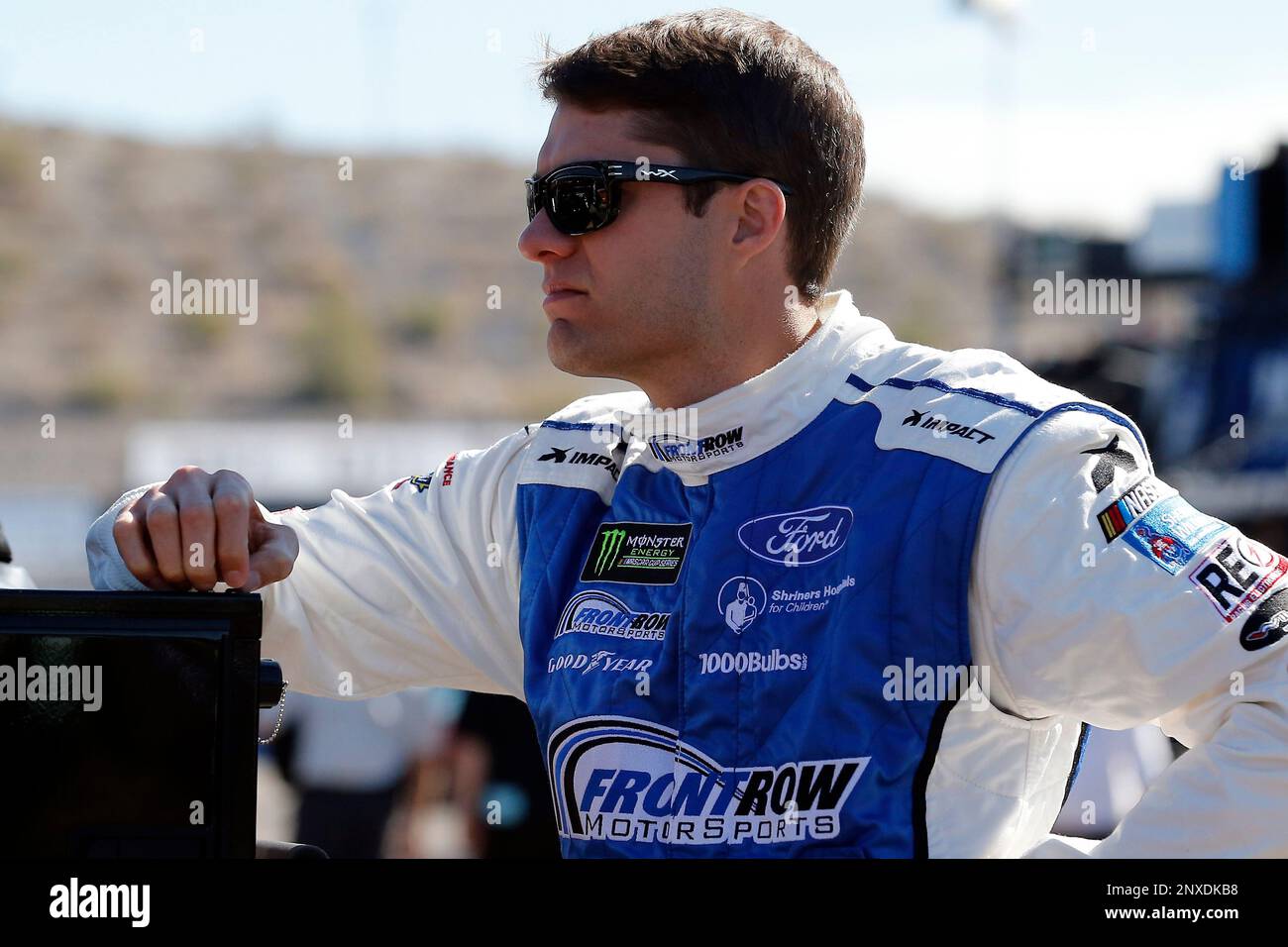 David Ragan, Front Row Motorsports, Ford Fusion MDS Transport during ...