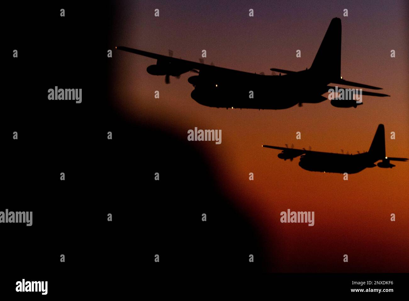 U.S. Marine Corps KC-130J Super Hercules aircraft with Marine Aerial ...