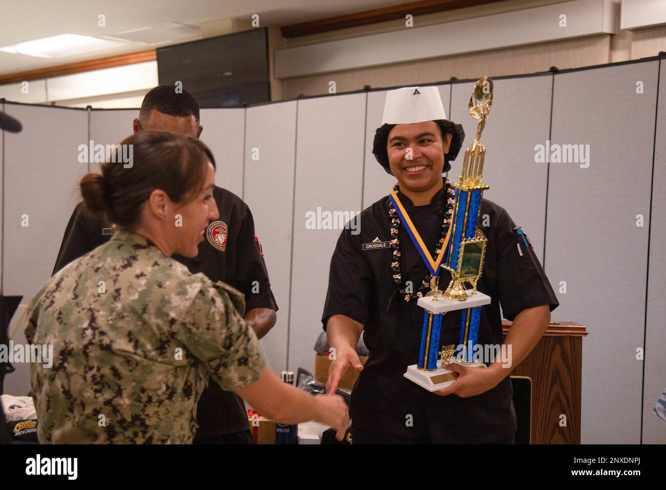 U.S. Marine Corps Lance Cpl. Anarosa Crosdale, food service specialist ...