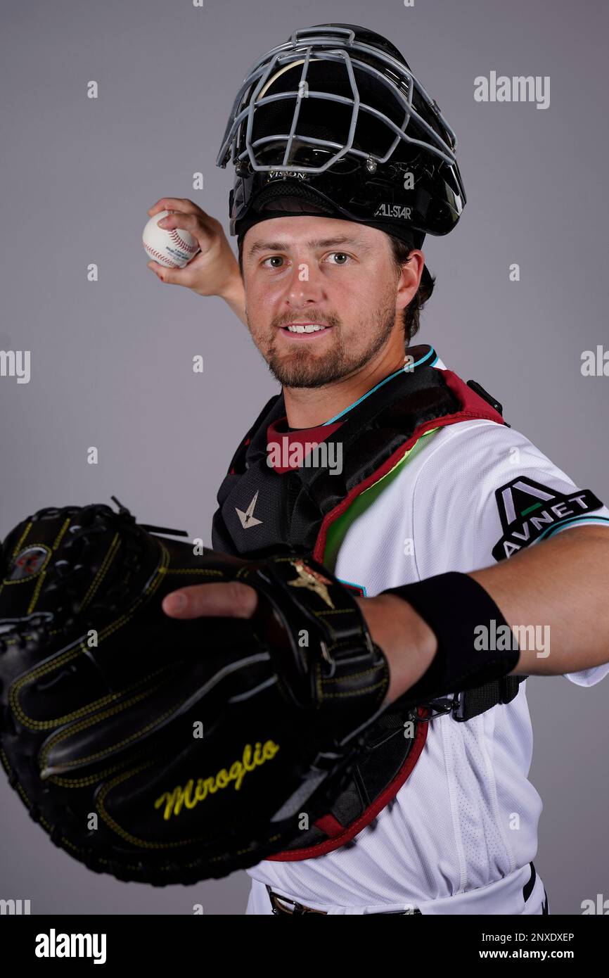 This is a 2023 photo of Arizona Diamondbacks catcher Dominic Miroglio ...